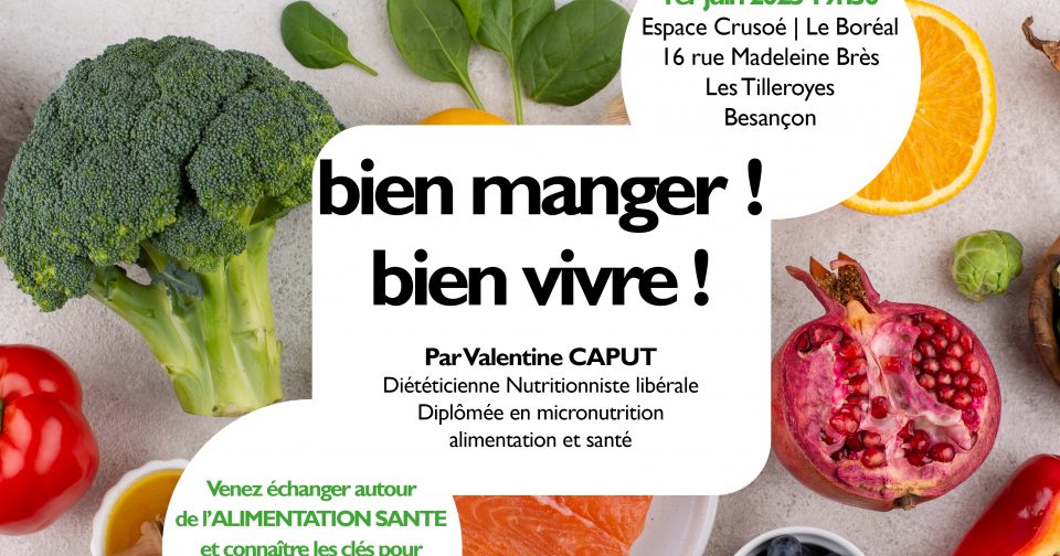 “Bien manger ! Bien vivre !” : une soirée d’échanges organisée par une ...
