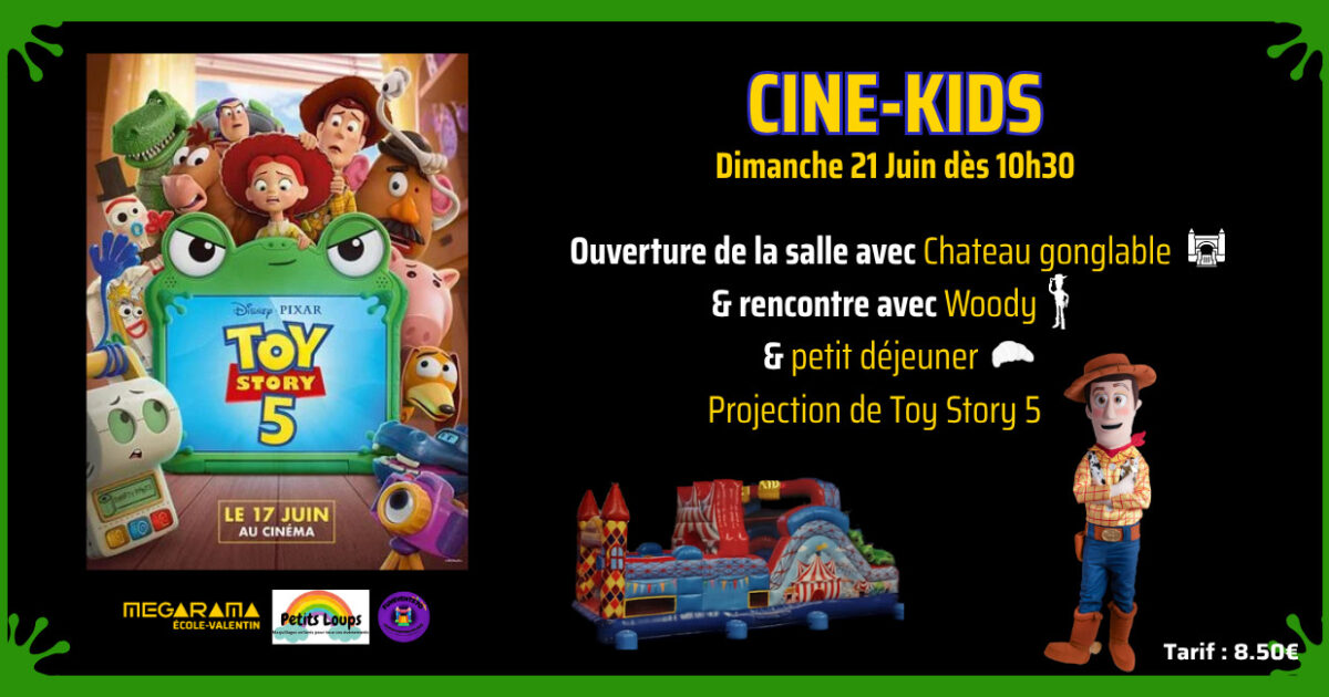 Ciné Kids “Toy Story 5” au Mégarama Ecole-Valentin • macommune.info