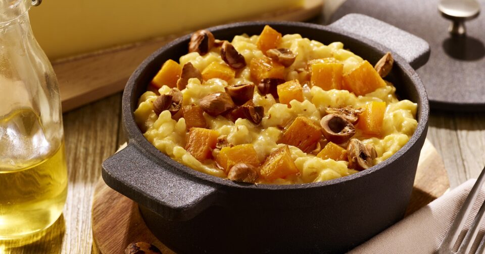 Recette de risotto au butternut confit et Morbier • macommune.info